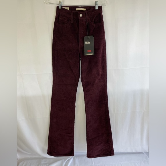 Levi's | Pants & Jumpsuits | Nwt Levis Maroon Corduroy Ribcage Bootcut Pants | Poshmark